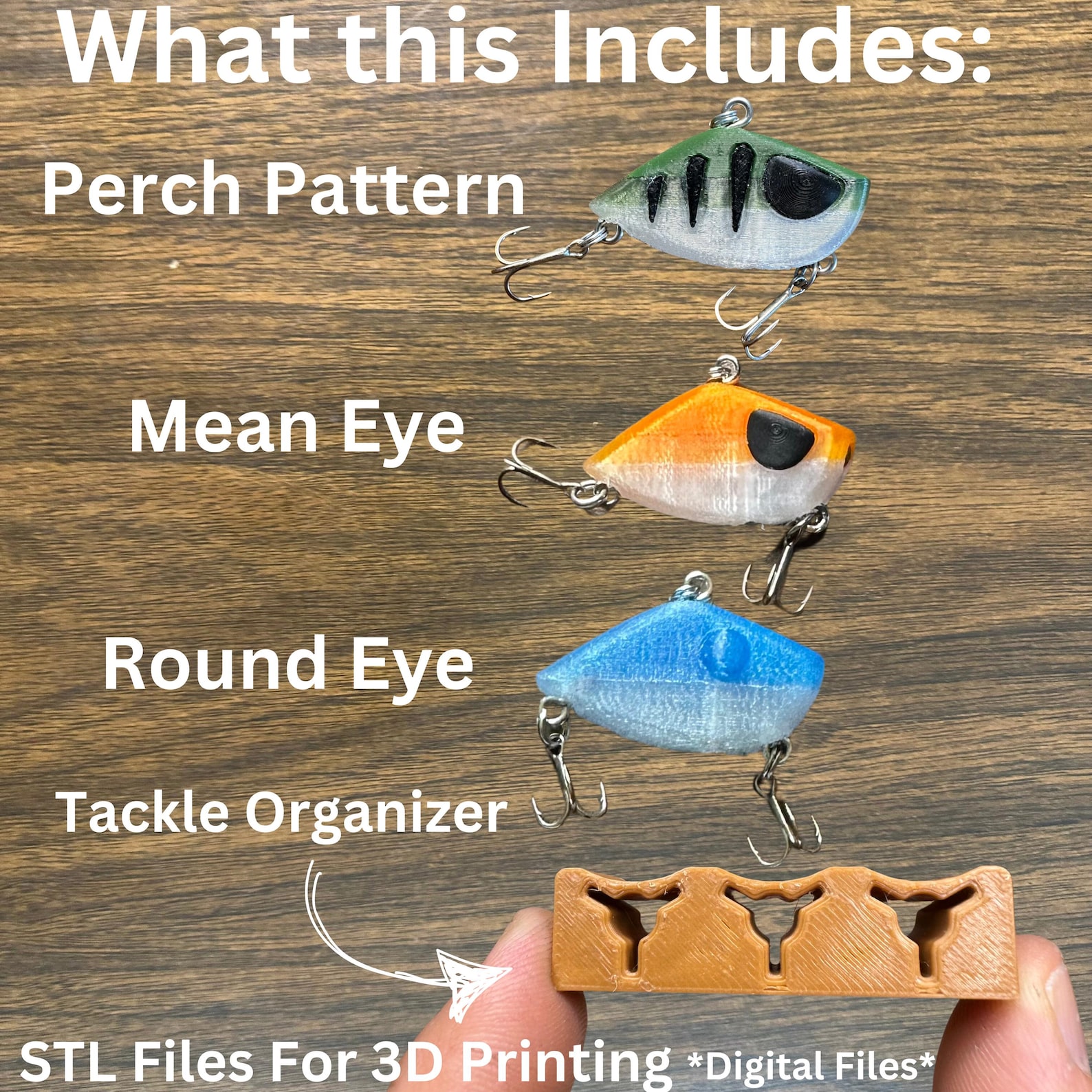 3D Print Your Own Fishing Lures — Lipless Crankbait 1.5" 3-pack | STL ...