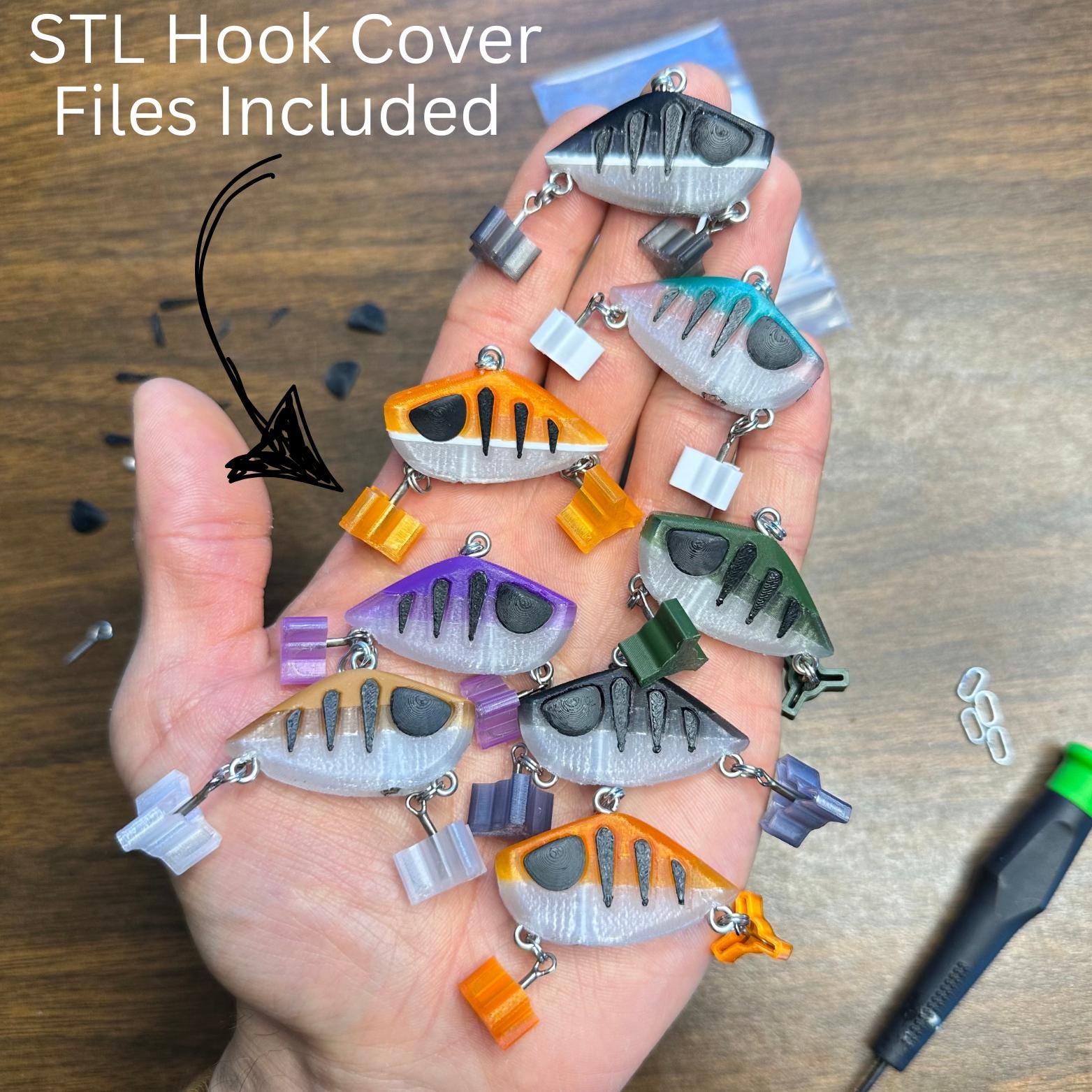 3D Printable Fishing Lure 3 Styles 3D Printed STL File for 3D Printer Fishing Lure 3D Printed ...