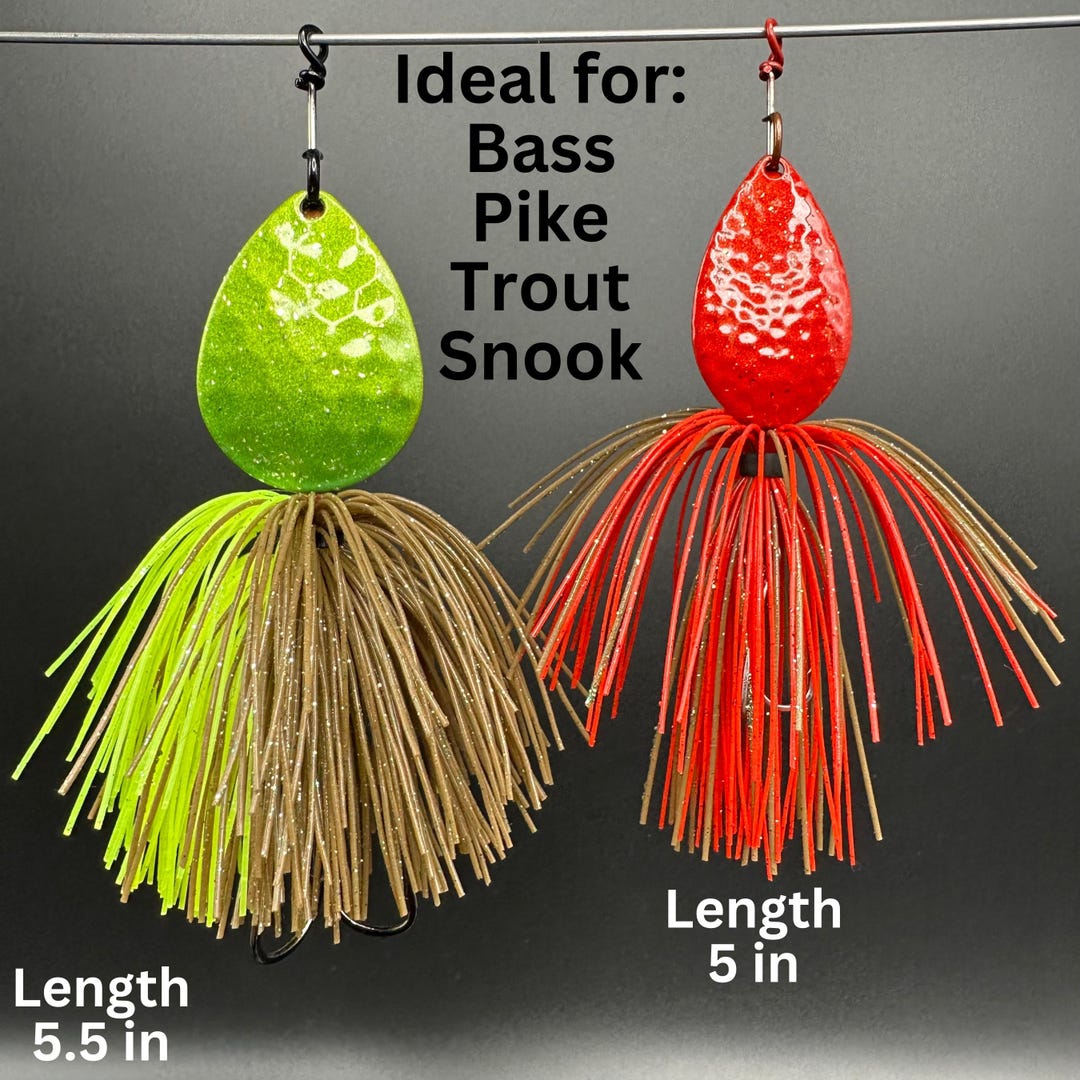 Unique Handmade Fishing Lure Set Custom Inline Spinners Colorful Eye ...