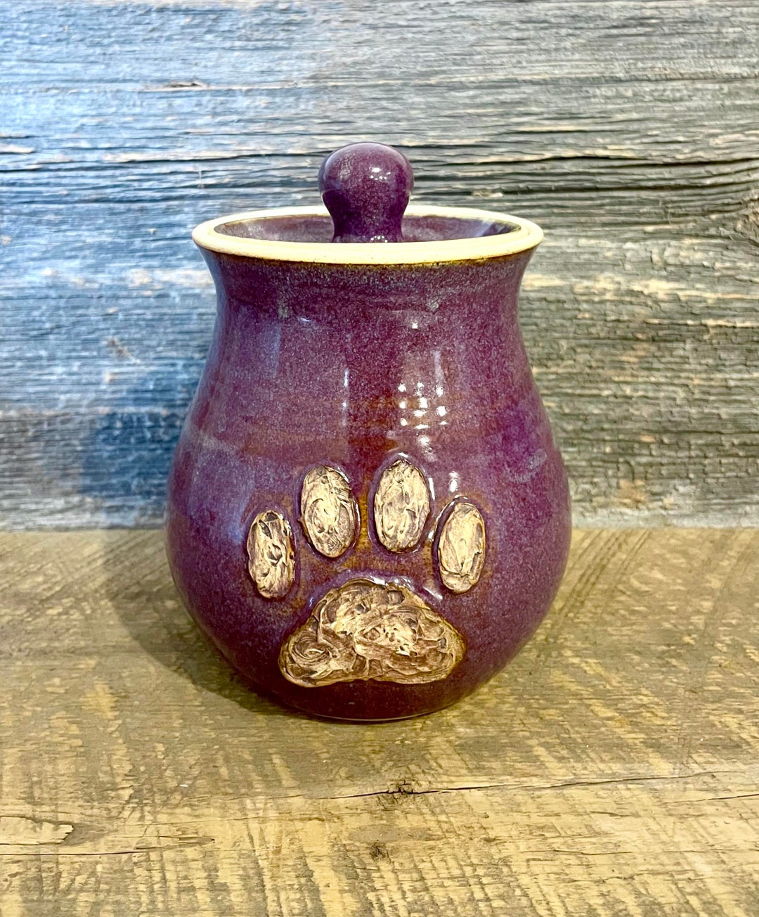 Muddy Paw Print Dog Treat Jar - Etsy