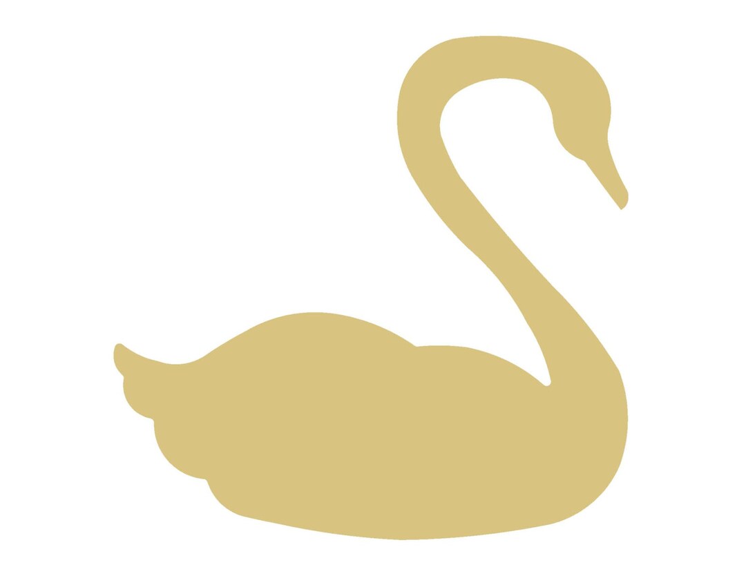 Swan Style 1 Unfinished Wood Shape Cut Outs Variety of Sizes USA Made ...