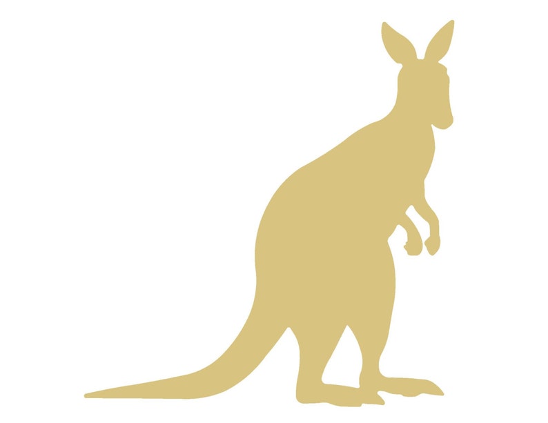 Kangaroo Style 1 Unfinished Wood Shape Cutout Variety Sizes - Etsy