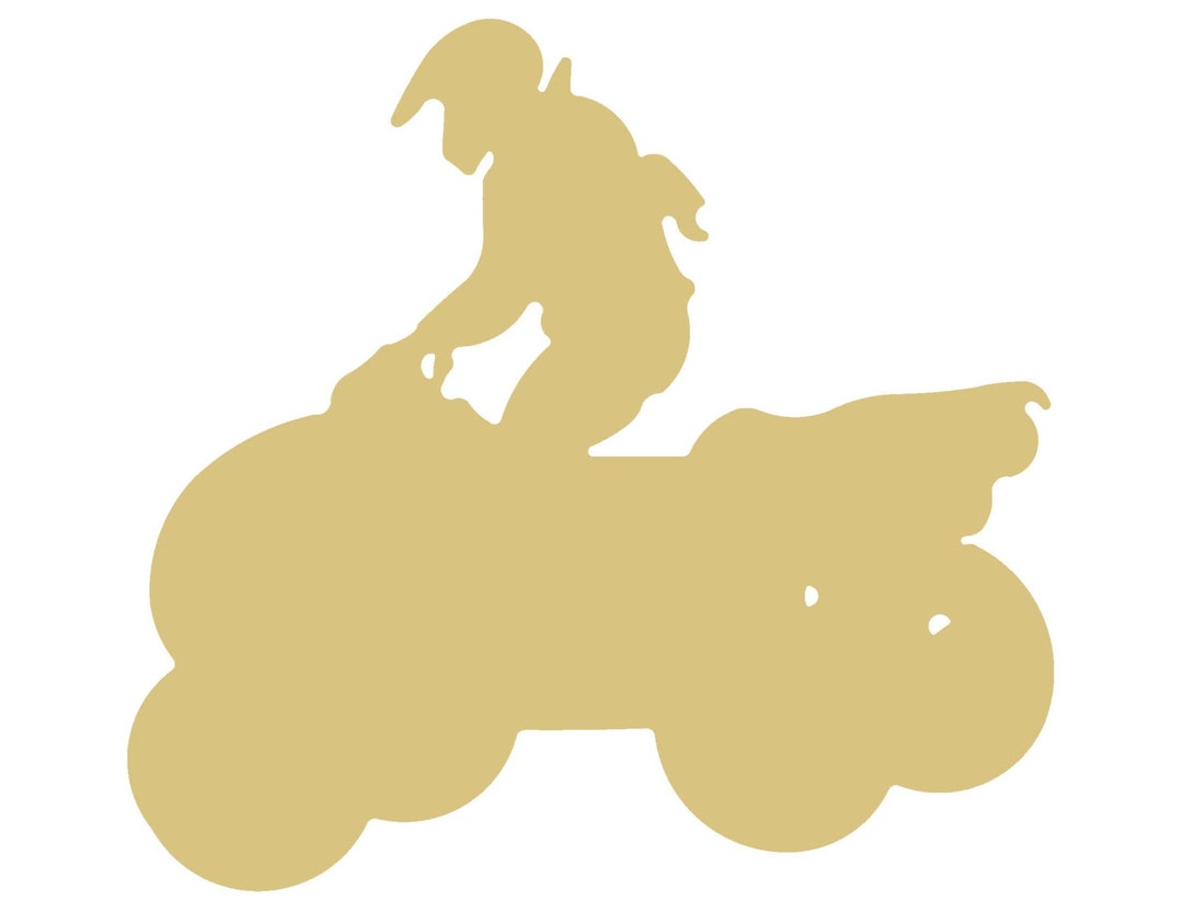 MDF Four Wheeler Cutout: Unfinished Quad Racer Decor - USA Made - Etsy