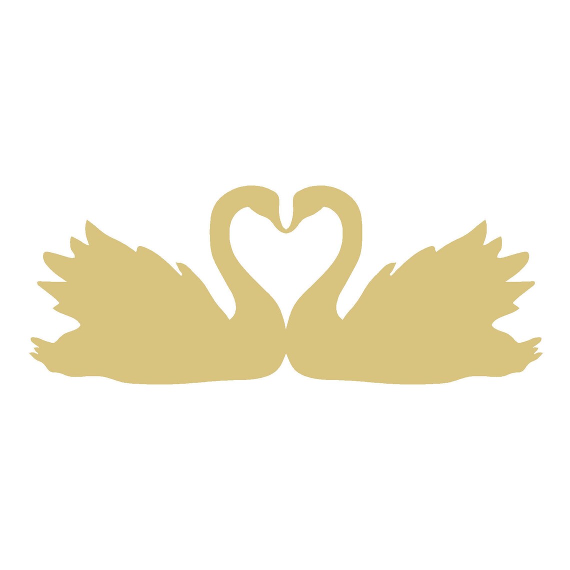 Swan Heart Cutout Unfinished Wood Valentine's Day Holiday Special ...