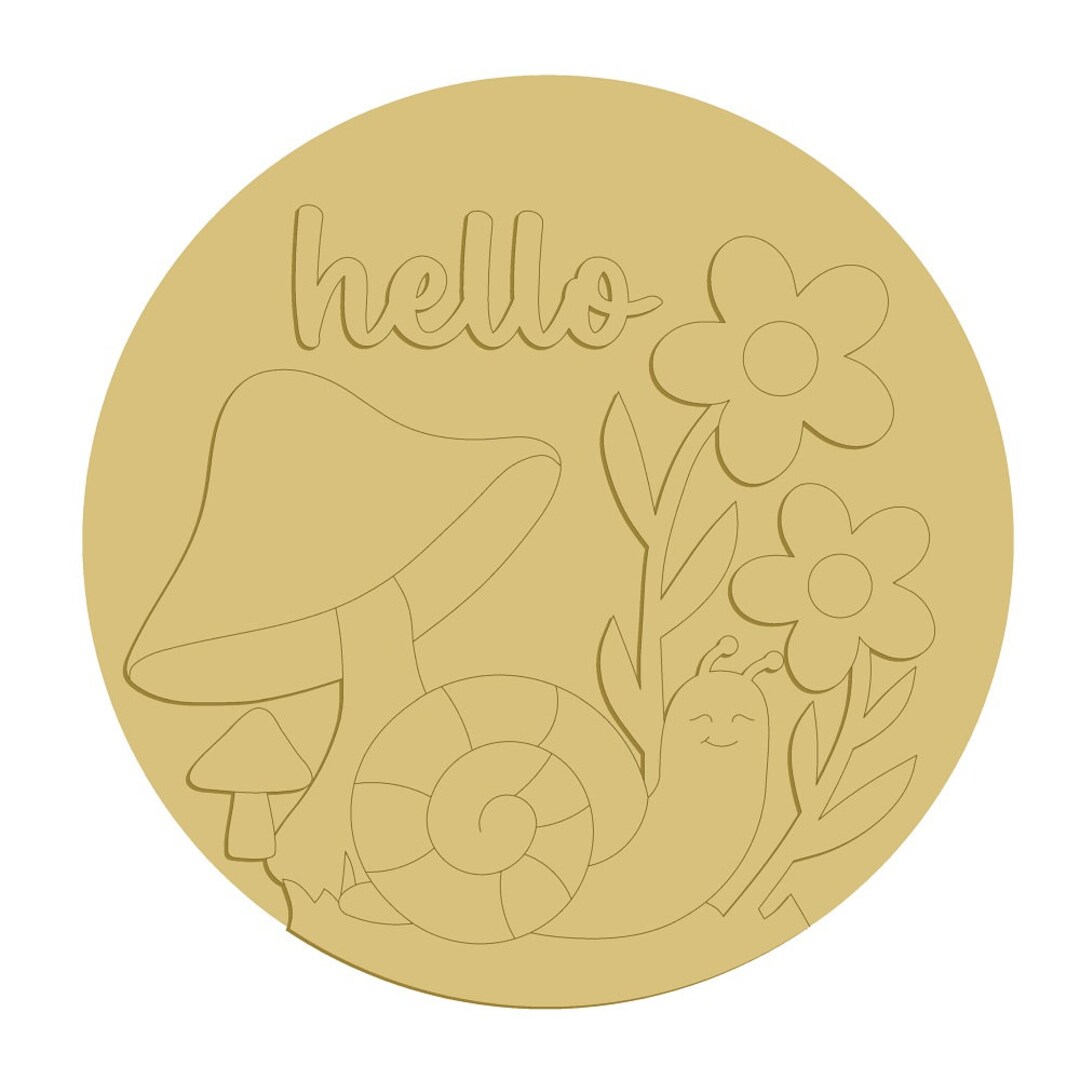 3D Hello Spring Unfinished MDF Wood Cutout Style 1 Art 1 Door Hanger - Etsy