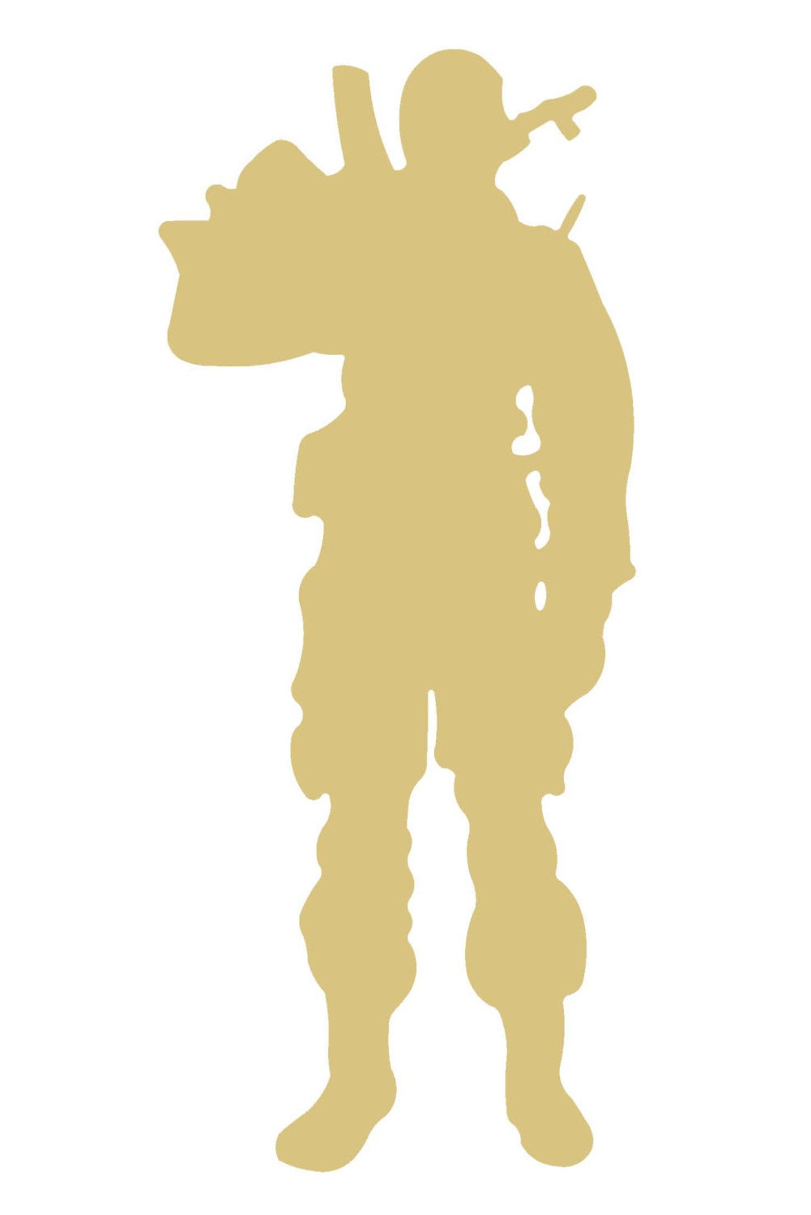 Army Soldier Cutout Unfinished Wood Military Memorial Day Special ...