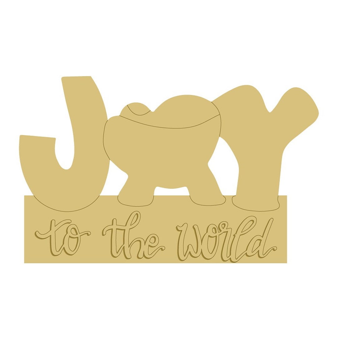 3D Joy Unfinished MDF Wood Cutout Style 9 Art 1 Door Hanger - Etsy