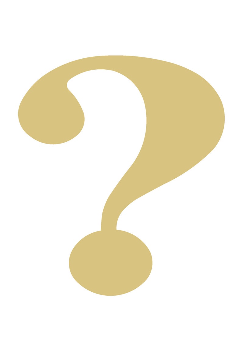 Question Mark Unfinished Wood Shape Cutout Variety Sizes USA Made ...