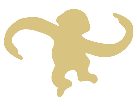 Barrel Monkey Unfinished Wood Shape Cut Outs Variety of Sizes | Etsy