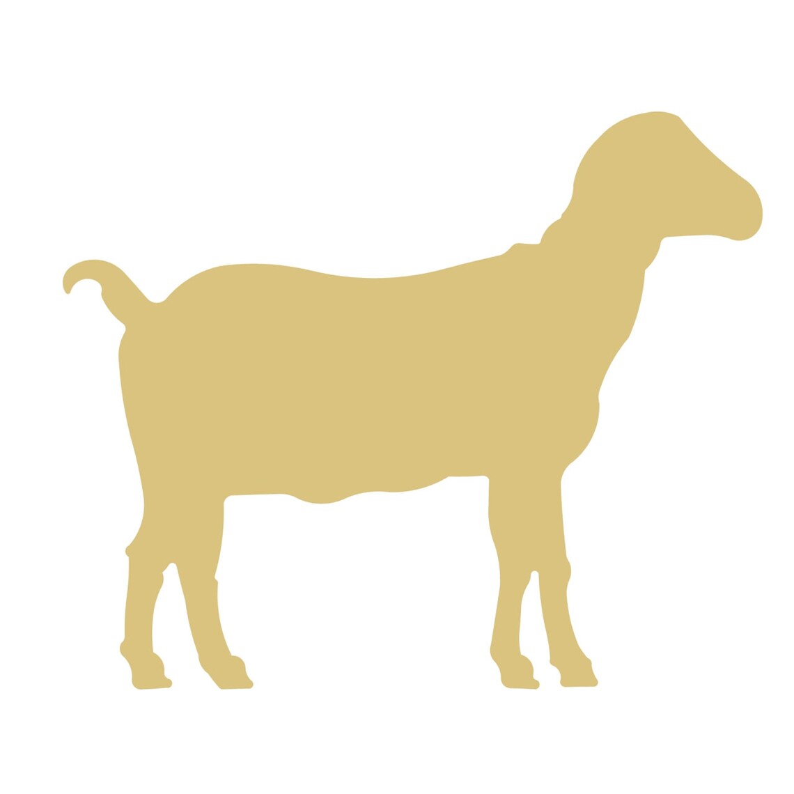 Goat Cutout Unfinished Wood Goat Farm Theme Kids Nursery Home | Etsy