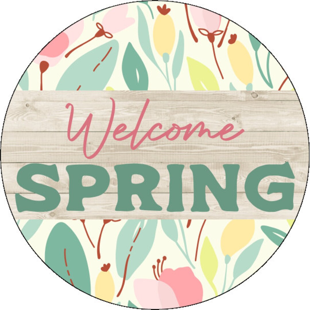 Welcome Spring MDF Style 3 - Etsy