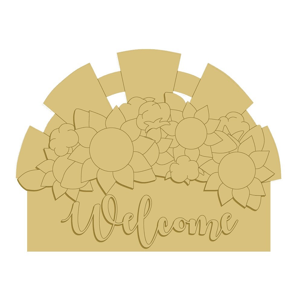 3D Welcome Unfinished MDF Wood Cutout Style 2 Art 1 Door Hanger - Etsy