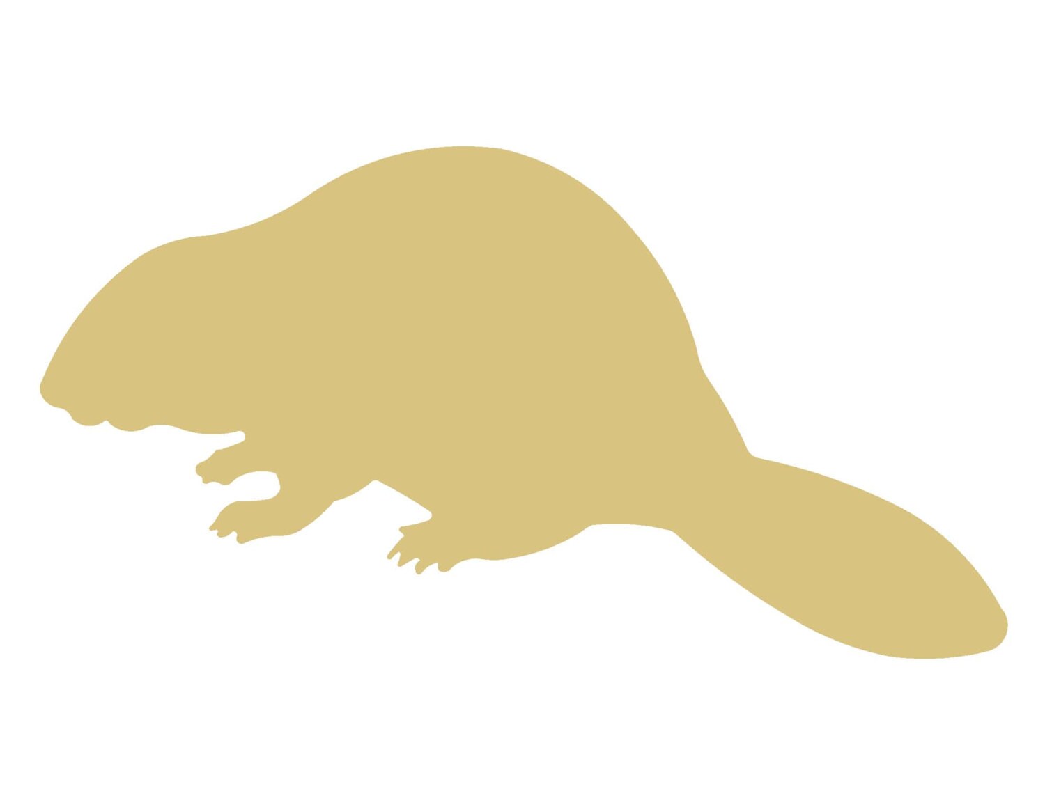 Beaver Cutout Unfinished Wood Home Kids Outdoors Decor Door Hanger MDF ...