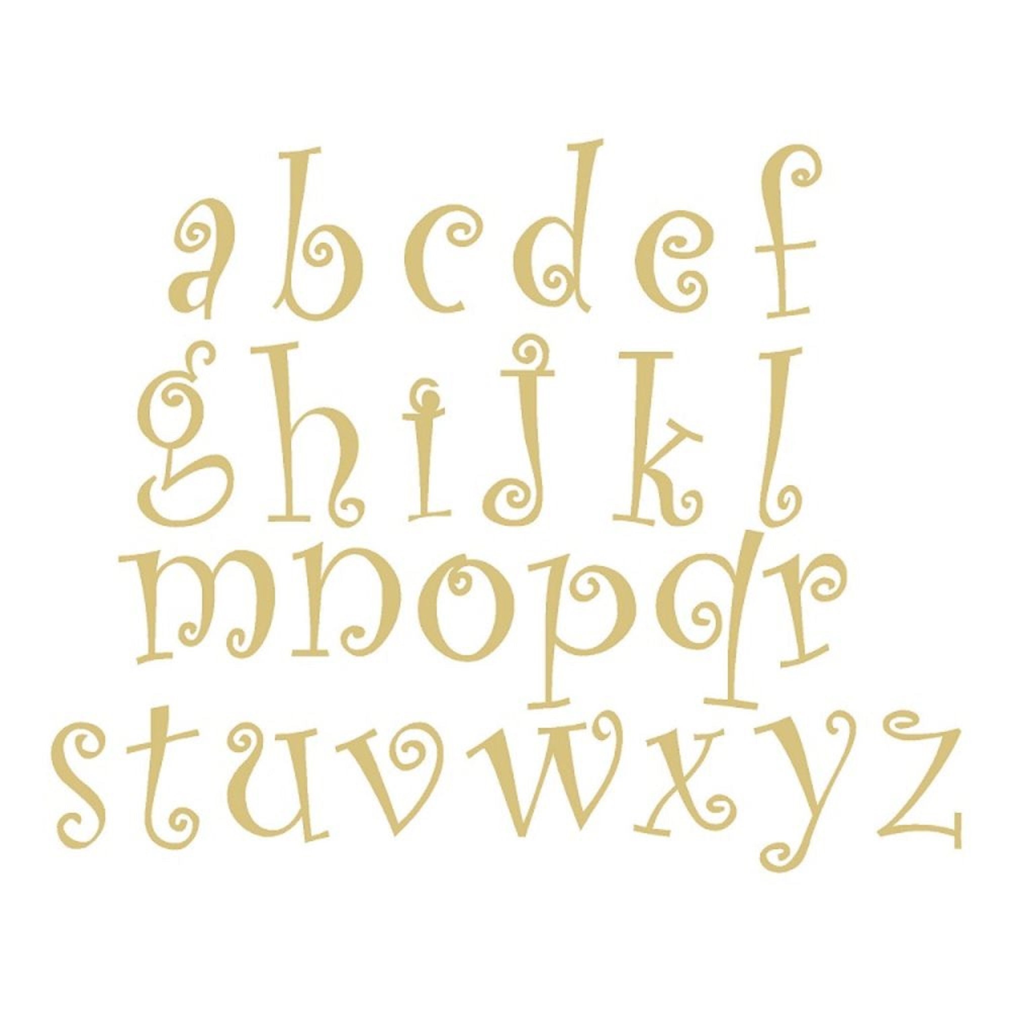 Curly/curlz Font Cutout Unfinished Wood Home Kids Nursery Décor Door ...