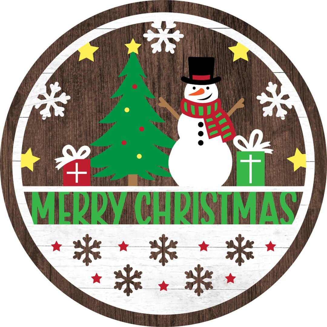 Merry Christmas MDF Print Style 1 - Etsy