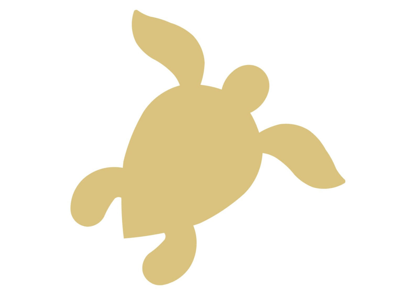Sea Turtle Cutout Unfinished Wood Shape Beach Decor Nautical Decor ...