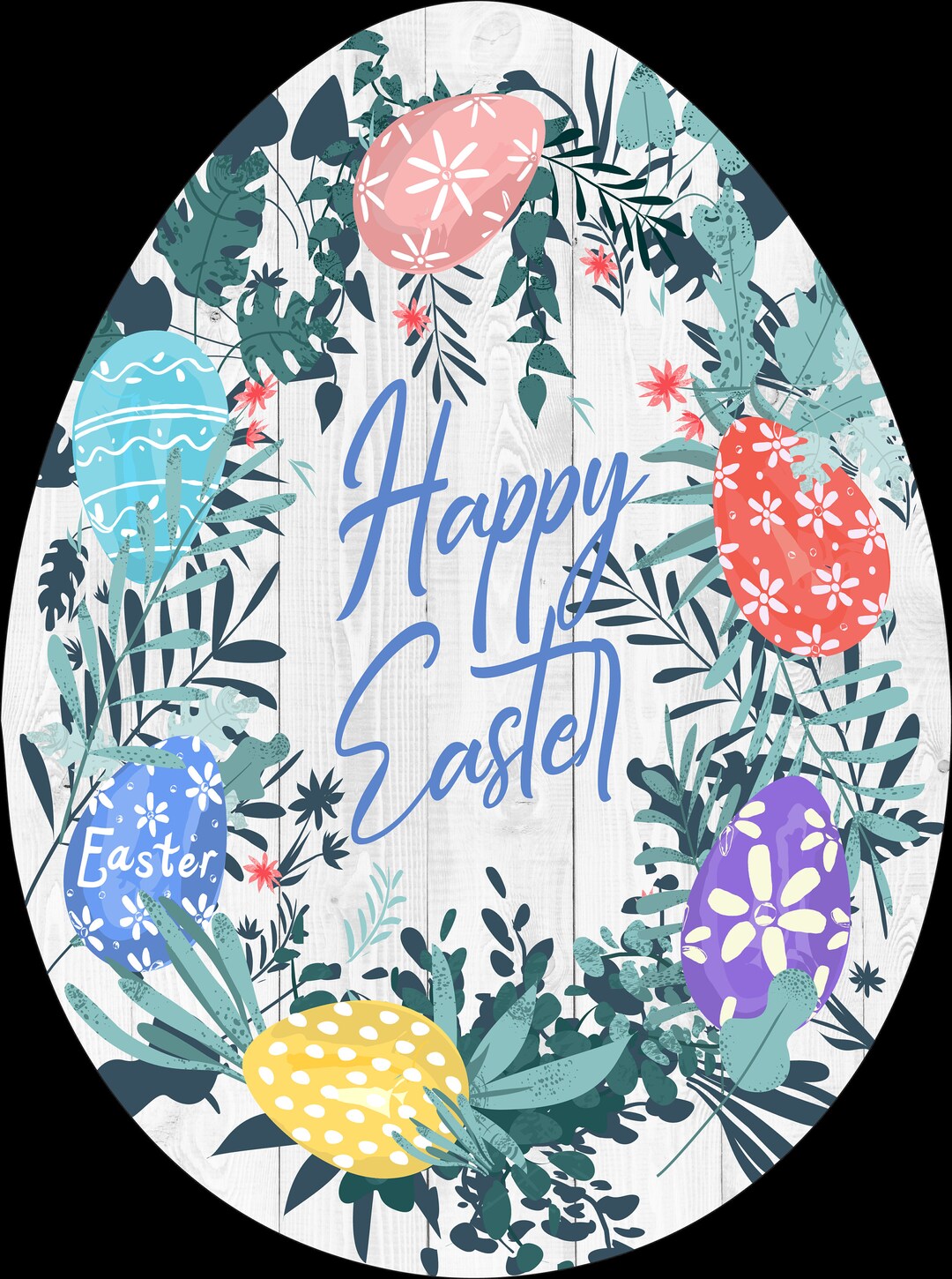 Happy Easter Egg MDF Style 6 Art 2 - Etsy