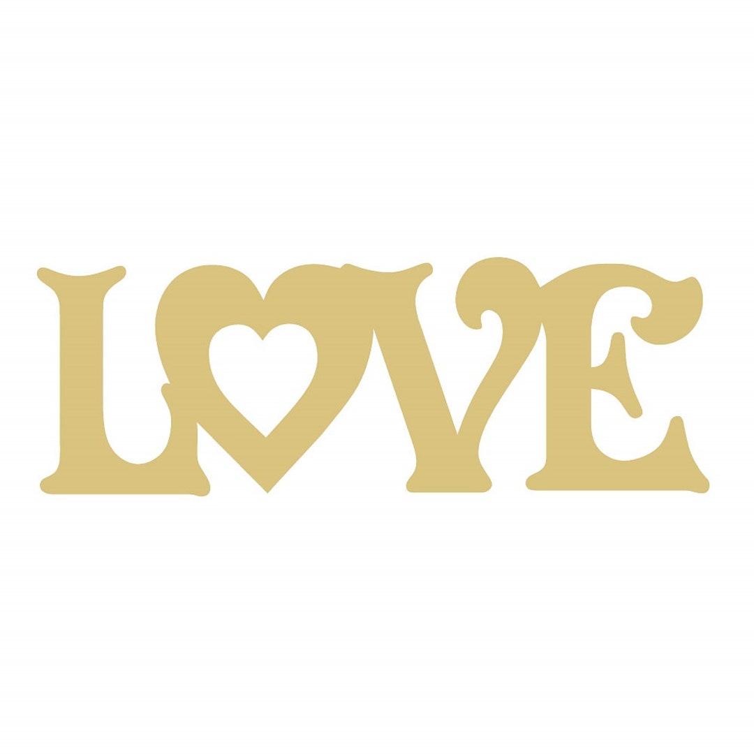 Laser Cut Word Love Unfinished MDF Wood Cutout Style 22 Door Hanger - Etsy
