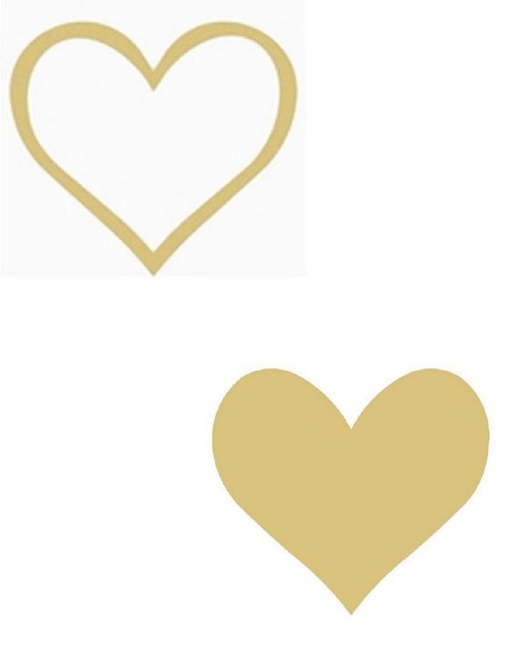 Open Heart With Heart Cutout Unfinished Wood Basic Shape Valentine's ...