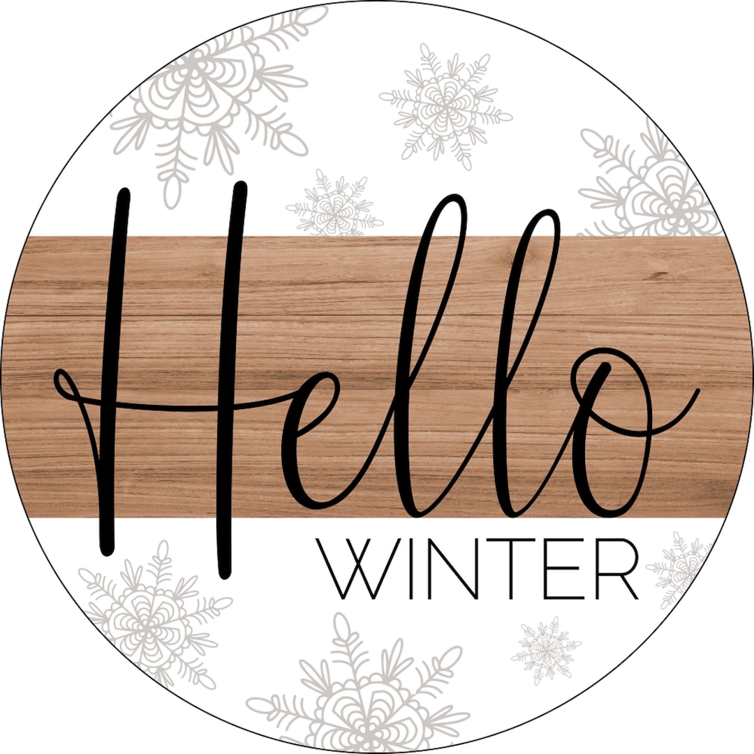 Hello Winter MDF Print Style 2 - Etsy