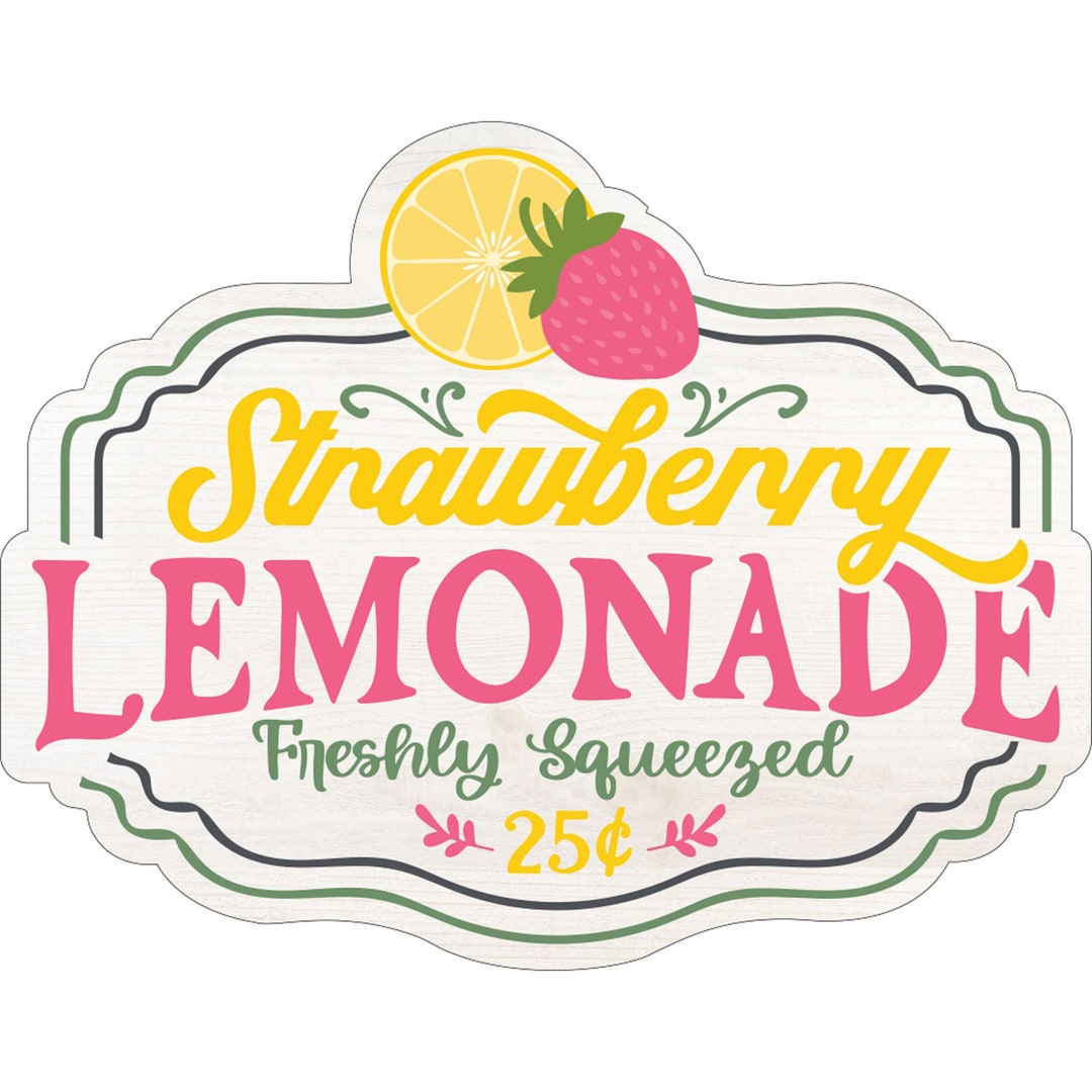 Strawberry Lemonade Freshly Squeezed MDF Print Style 1 - Etsy