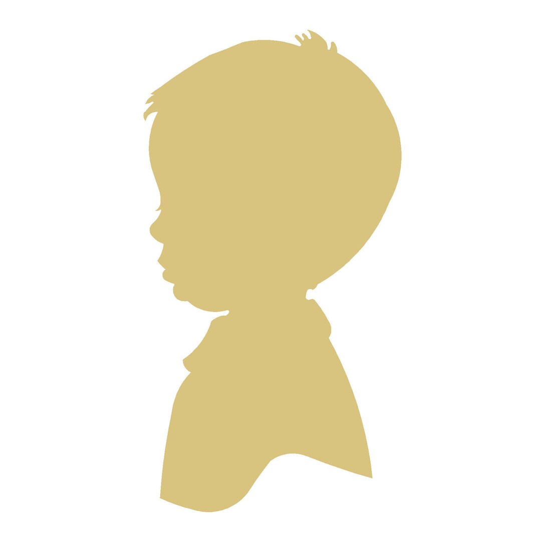 Boy Head Cutout Unfinished Wood Shape Personalized Gift Kids Room Door ...