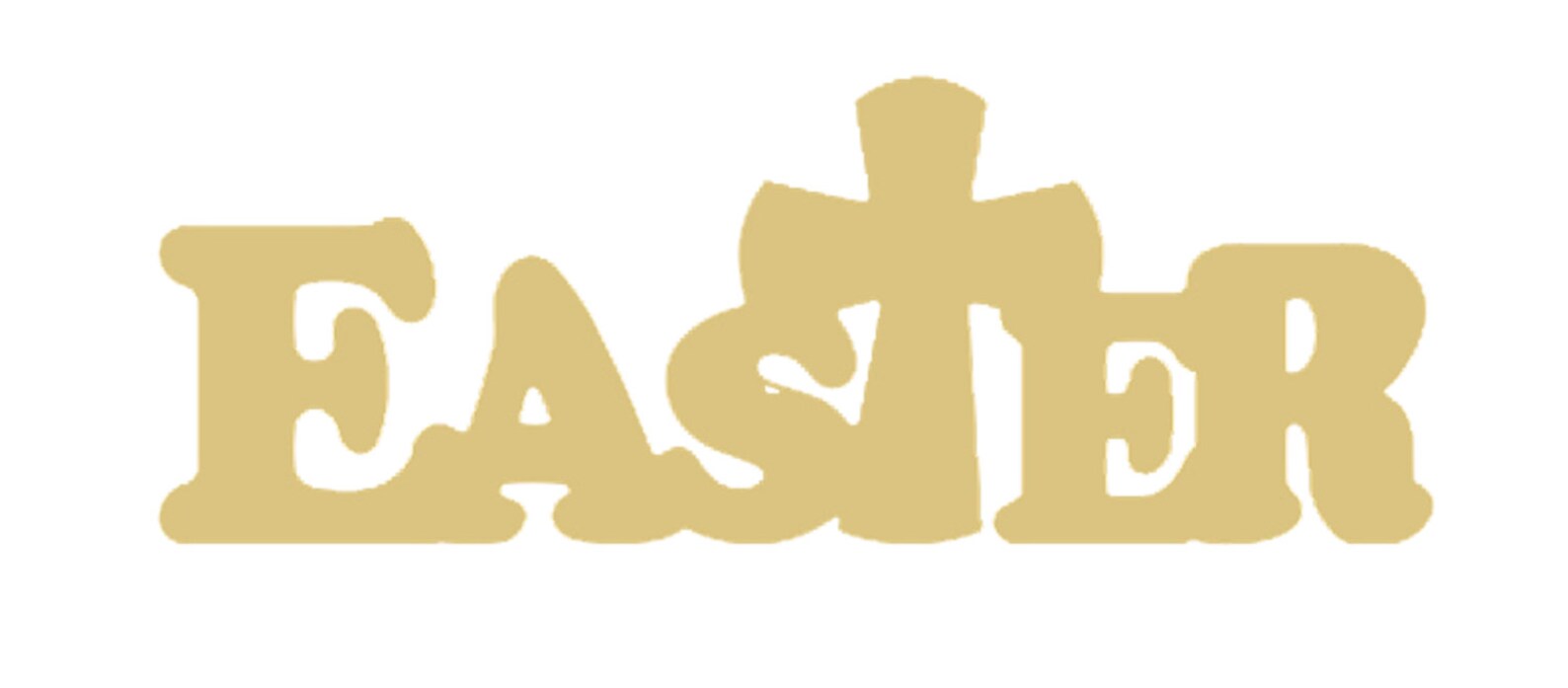 Word Easter Cutout Unfinished Wood Easter Word Holiday Door | Etsy