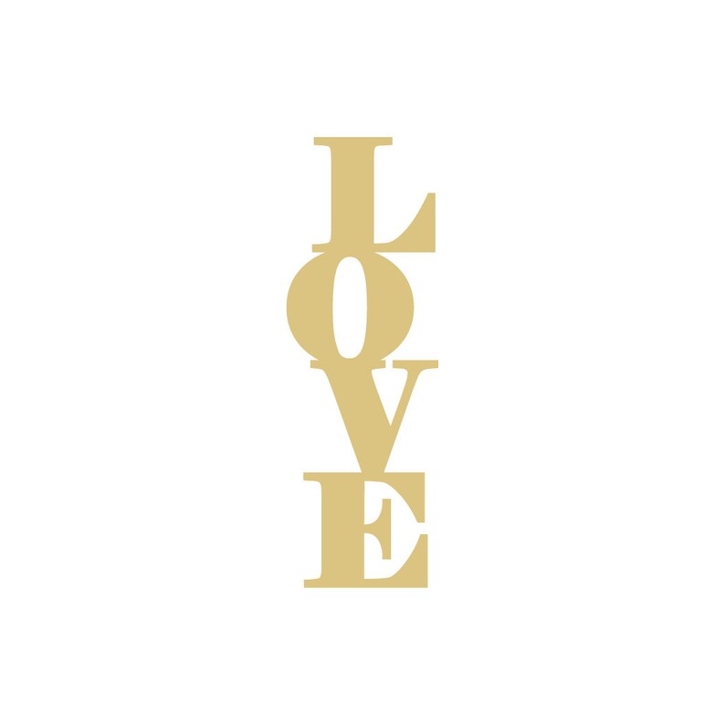 Word Love Style 11 Unfinished Wood Shape Cutout Variety Sizes USA Made ...