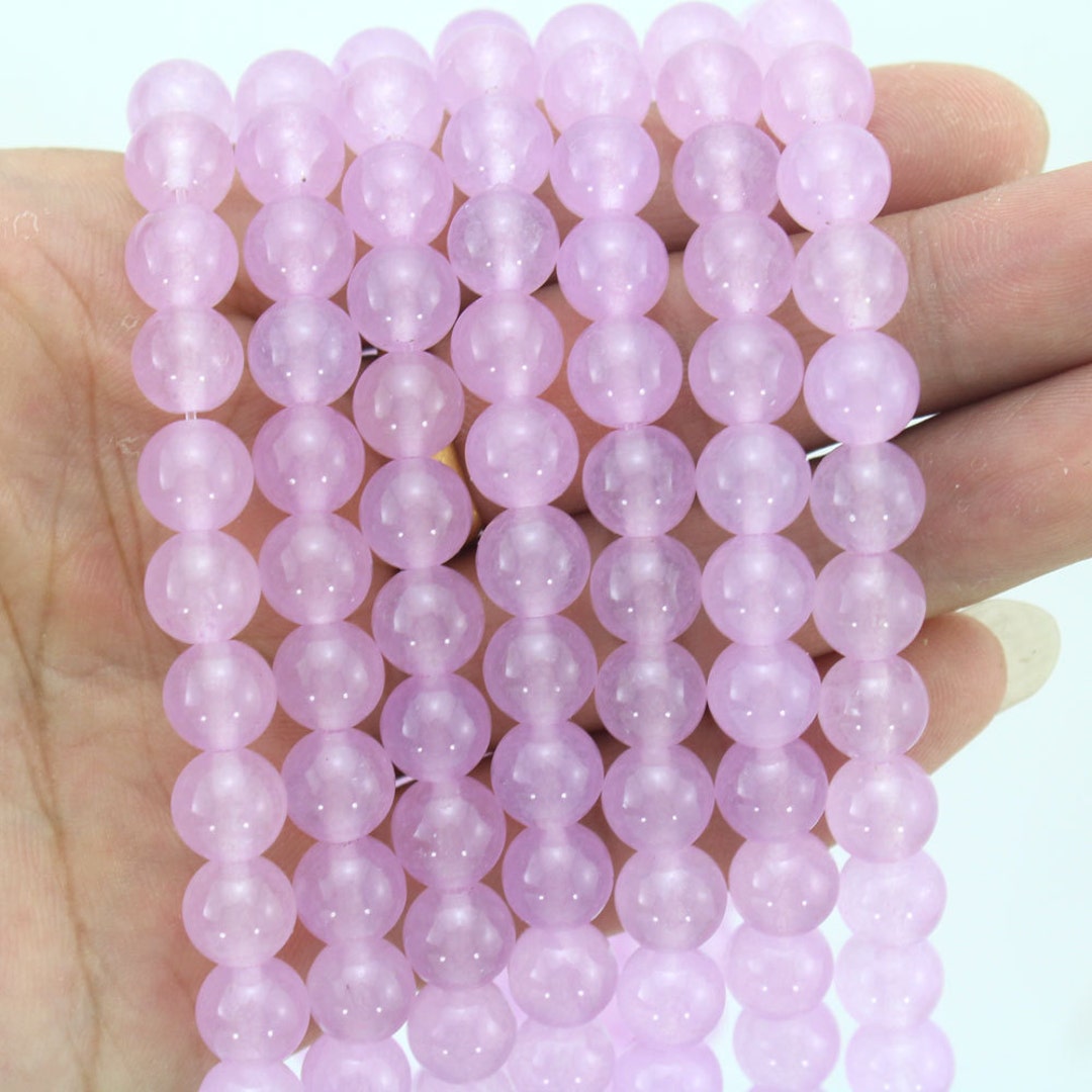 Full Strand 4mm6mm8mm10mm Round Light Purple Jade - Etsy