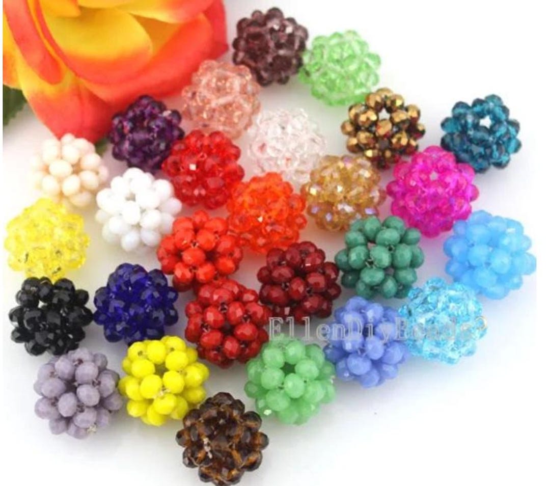 22mm Handmade Multicolored Crystal Balls,round Glass Beads,necklace ...
