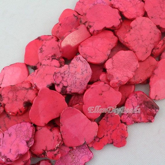 30x40mm Large Nugget Slab Slice Turquoise Beadspink Turquoise - Etsy