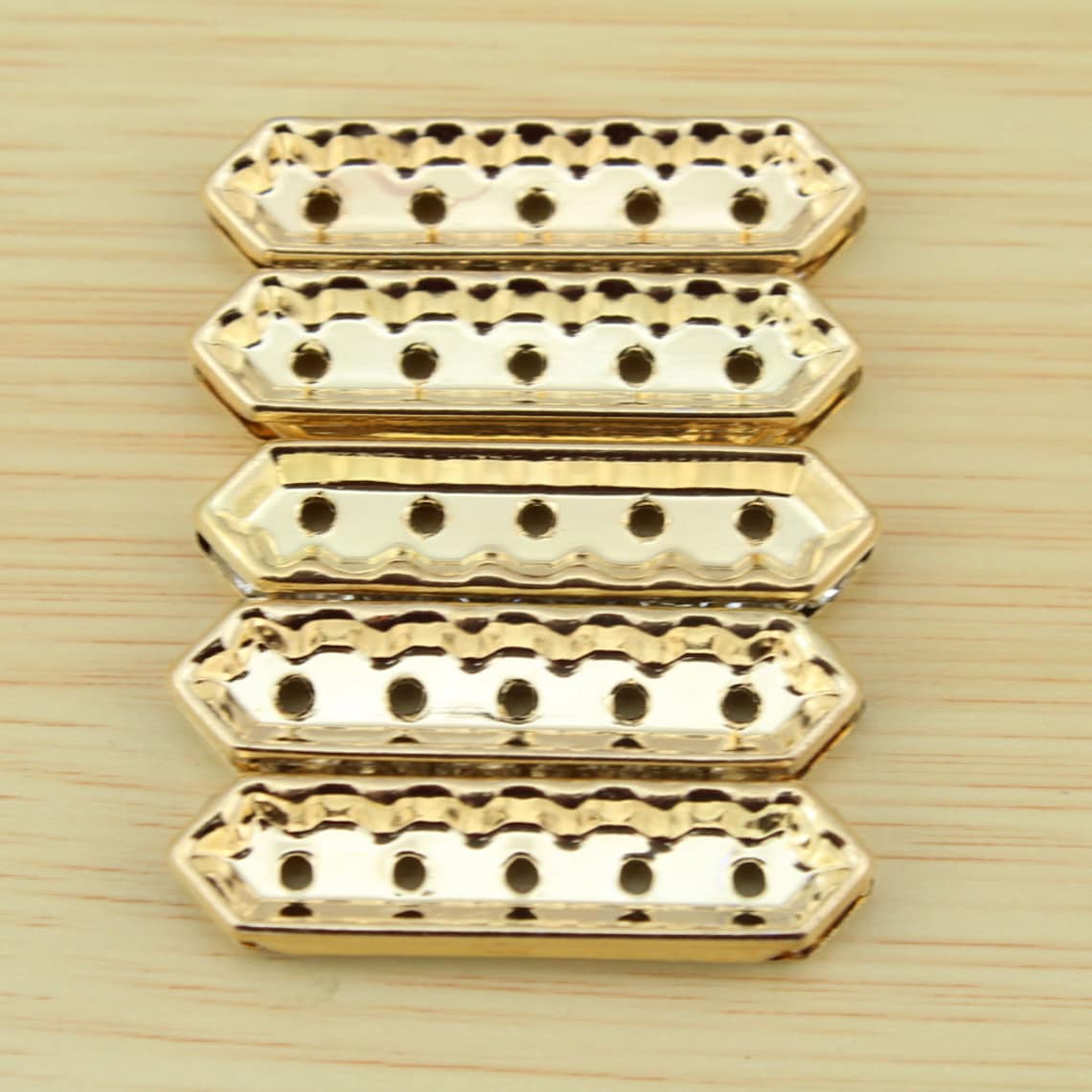 Jewelry Separator Bars With Crystals,5 Holes Flat Spacer Bar,jewelry ...
