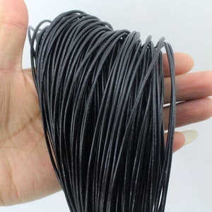 2mm Round Leather Cord, Genuine Leather Cord, Leather String, Black ...
