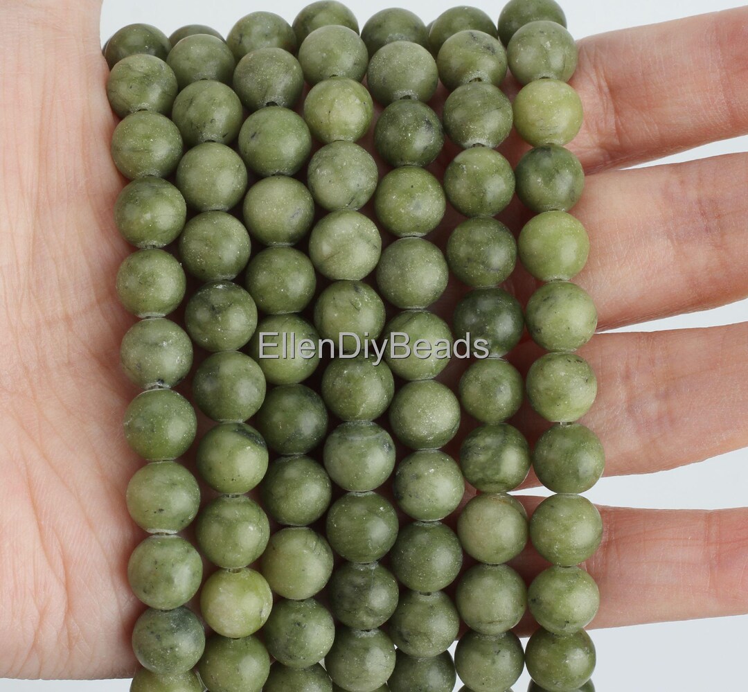 8mm Chinese Jade Beads, Mixed Colors Stone Beads,peridot Green Jade ...
