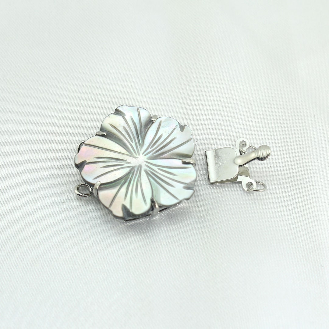 24mm Mother of Pearl Clasp, Shell Clasp,2 Rows Clasp,flower Clasp ...