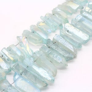Raw Light Blue Quartz Points ,blue Aura Quartz Crystal Point Stick ...