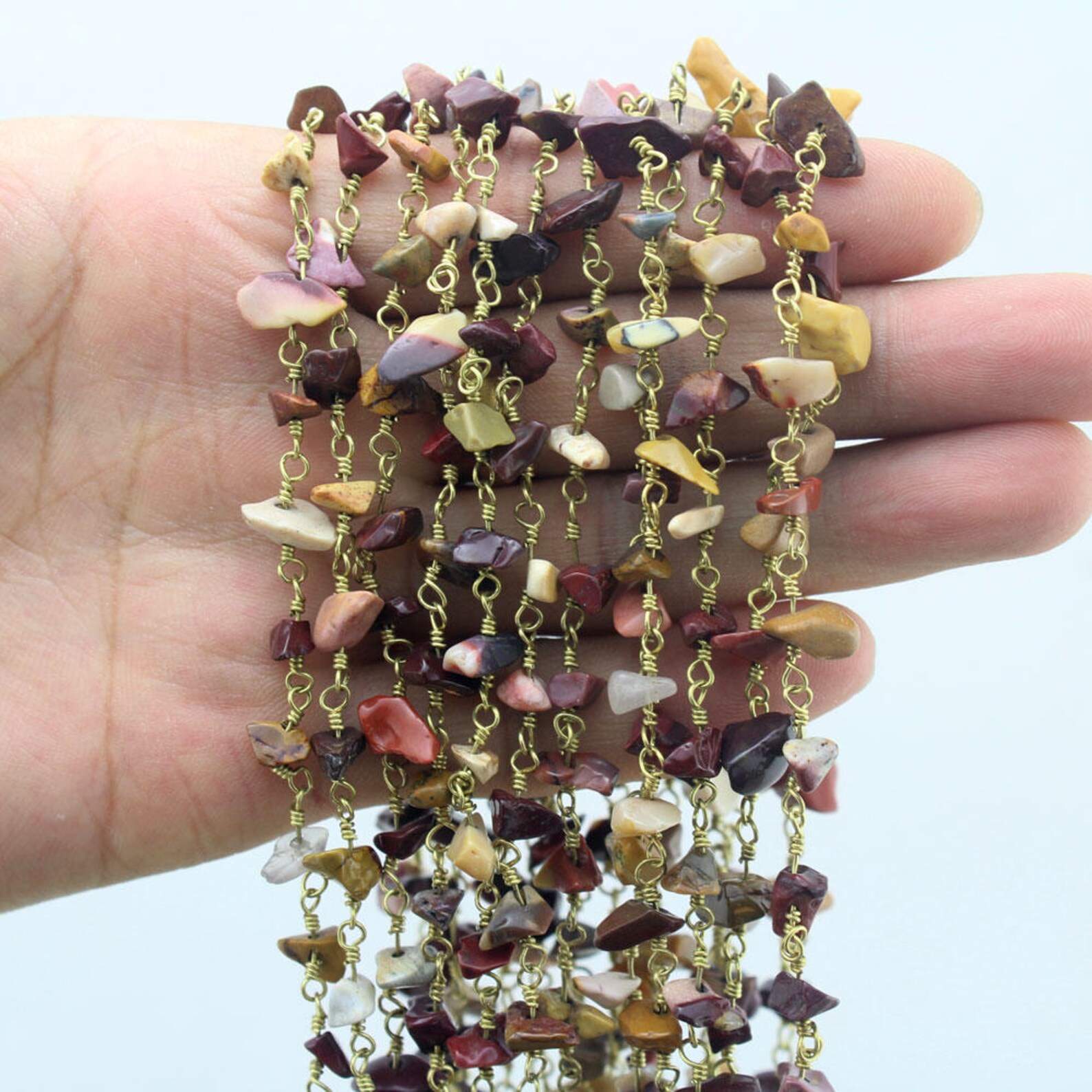 10 Feet Natural Bloodstone Quartz Chips Chainraw Crystals - Etsy