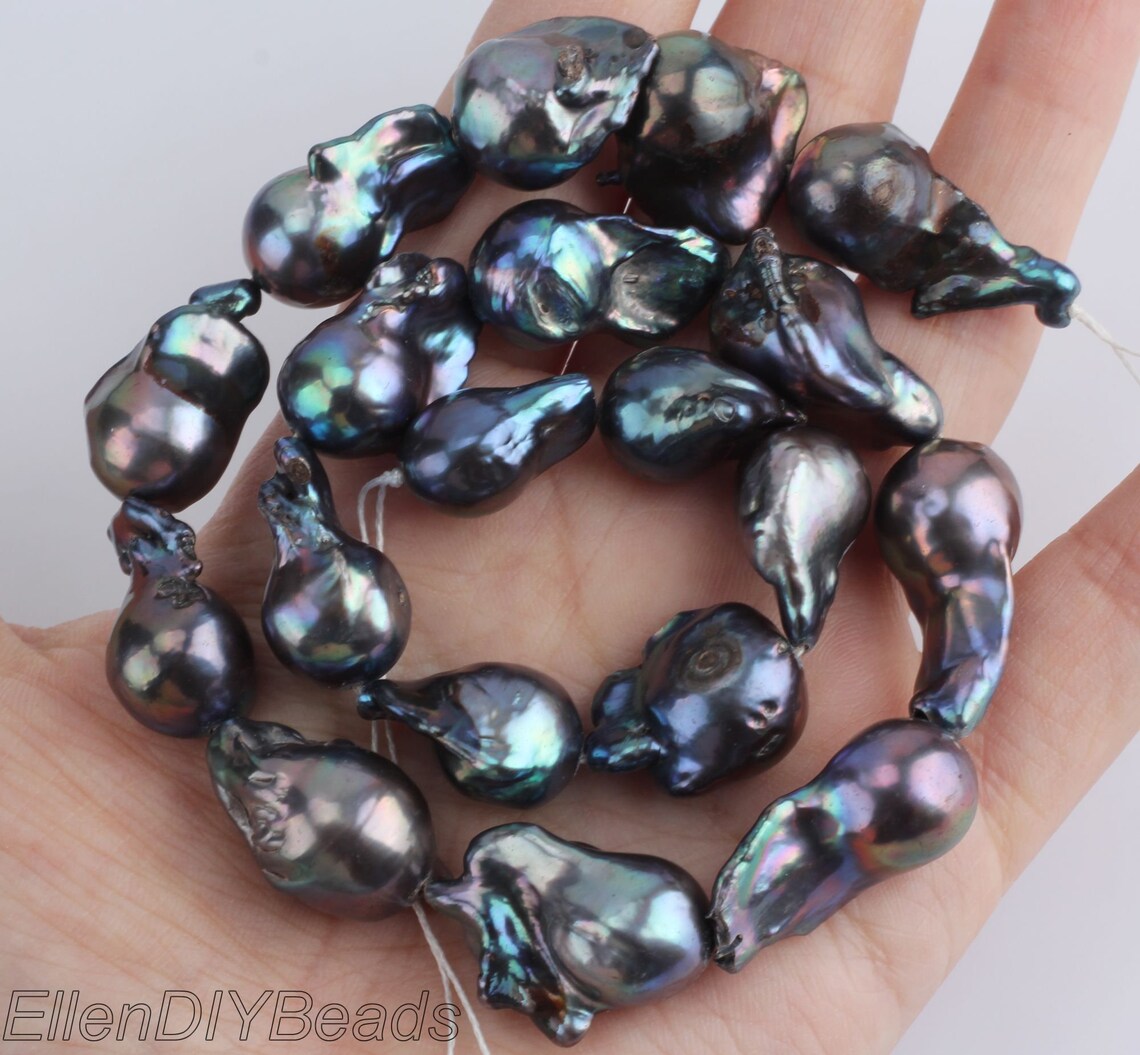 15-17x18-25mm Fire Flameball Baroque Big Freshwater Cultured Pearls ...