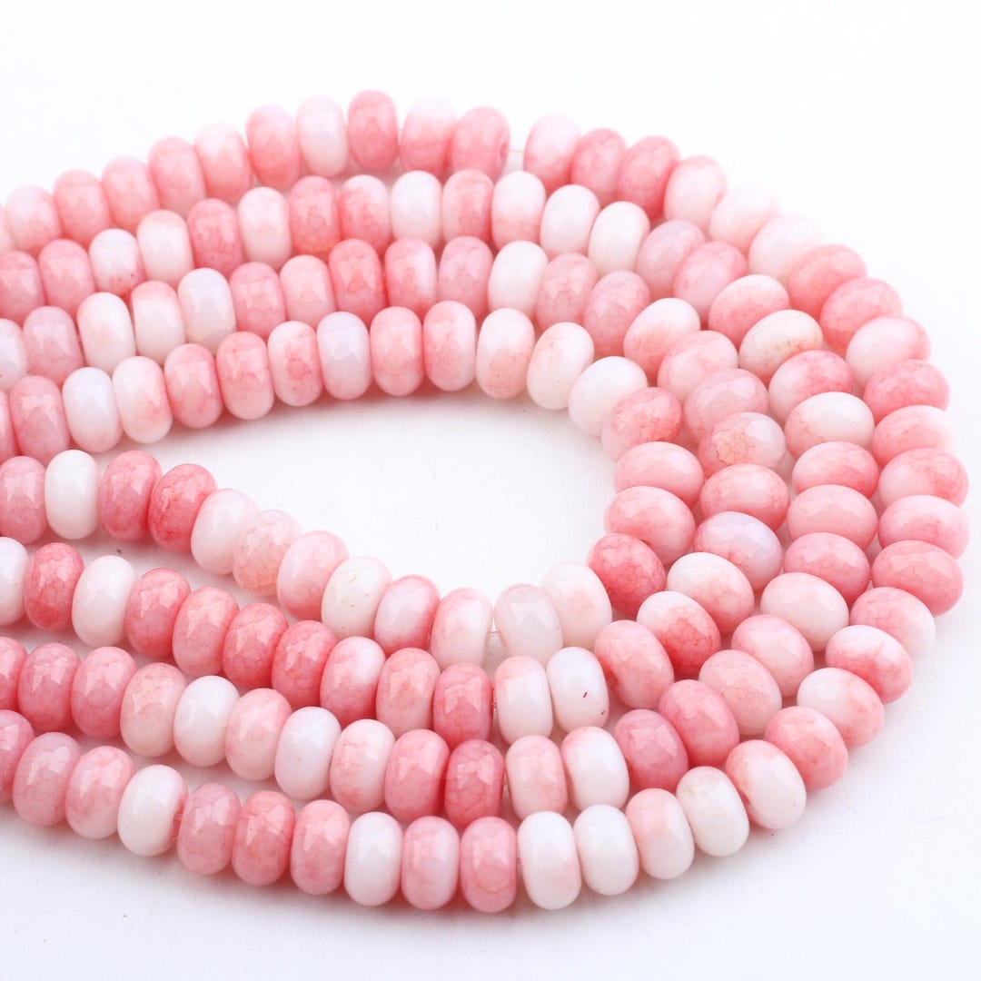 30 Inches-5x8 Mm Mix Pink Circular Abacus Beads,loose Beads,rondelle ...