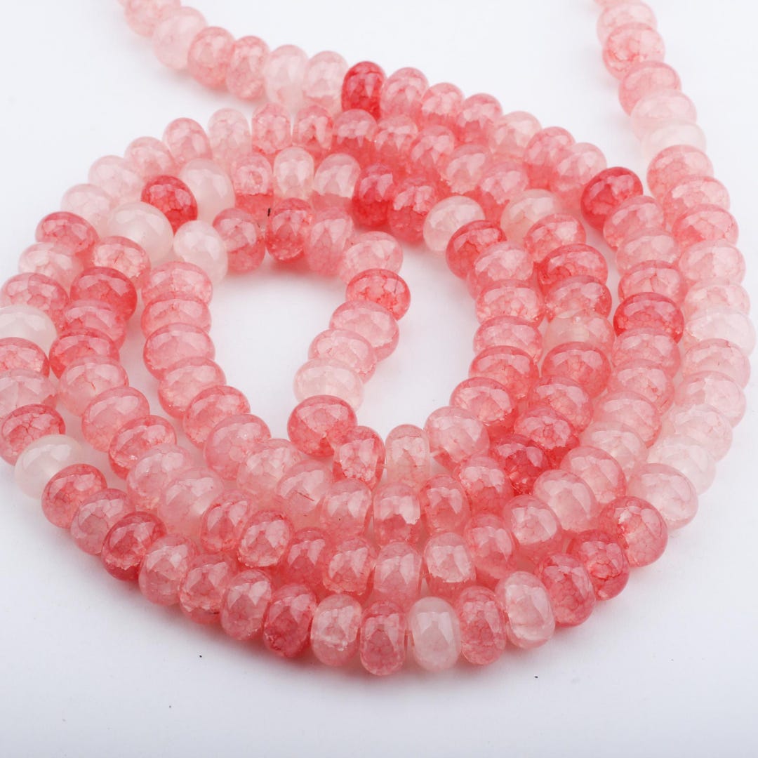 30 Inches-5x8 Mm Mix Pink Circular Abacus Beads,loose Beads,rondelle ...