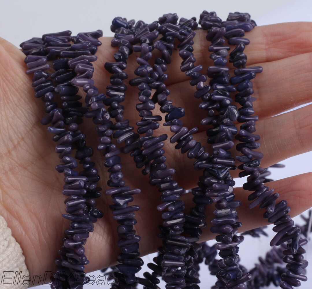 1.5-2×5-12mm Deep Purple Stick Coral, DIY Jewelry Making, Bamboo Coral ...
