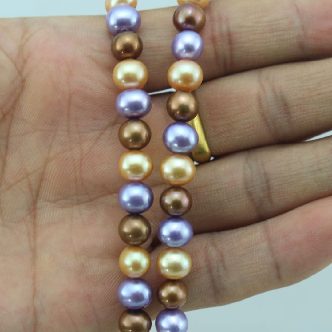 6-7mm Multi-color Freshwater Pearls Beads, Loose Pearl Beads, DIY Pearl ...