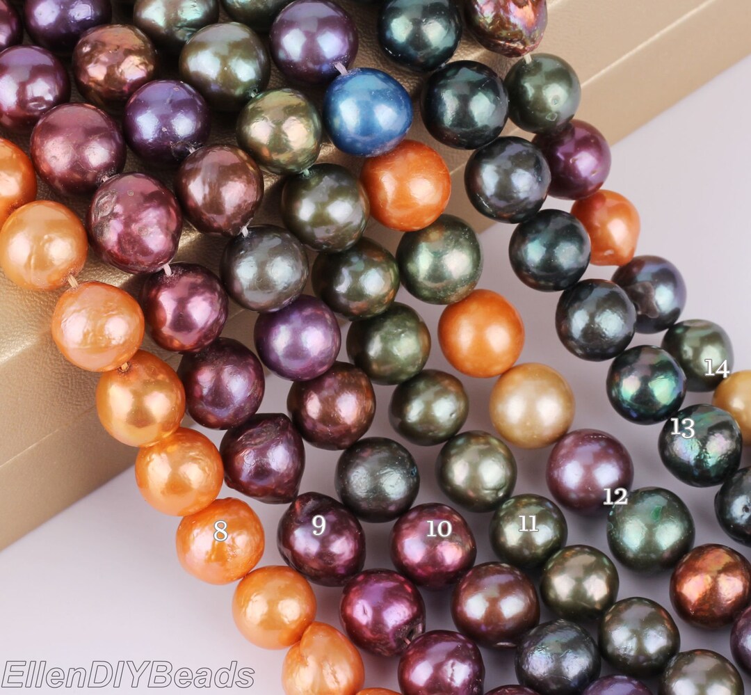 10-12mm Near Round Edison Freshwater Pearl Beads, Real Freshwater Pearl ...