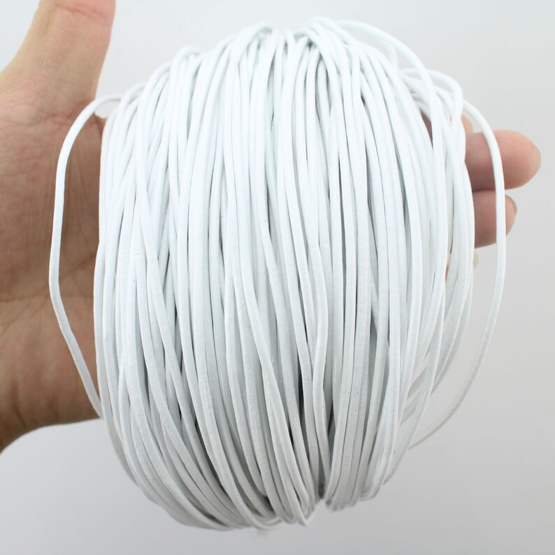 2mm Round Leather Cord, Genuine Leather Cord, Leather String, White ...