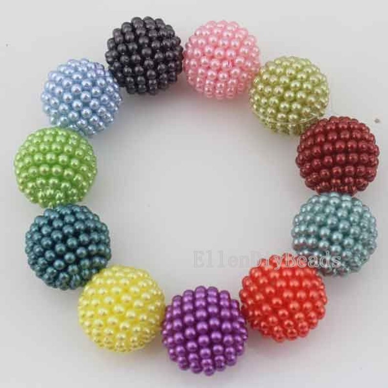 20mm -multi Color Round Pearl Ball Beads,acrylic Plastics Beads,round ...