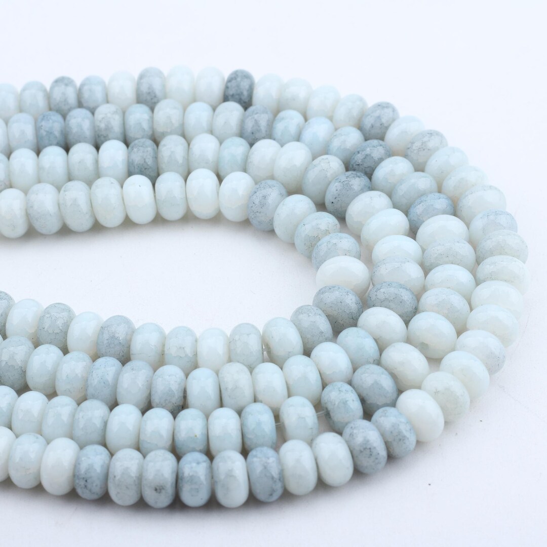 30 Inches-5x8 Mm Mix Light Gray Circular Abacus Beads,loose Beads ...