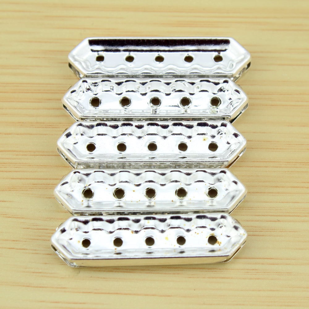 Jewelry Separator Bars With Crystals,5 Holes Flat Spacer Bar,jewelry ...