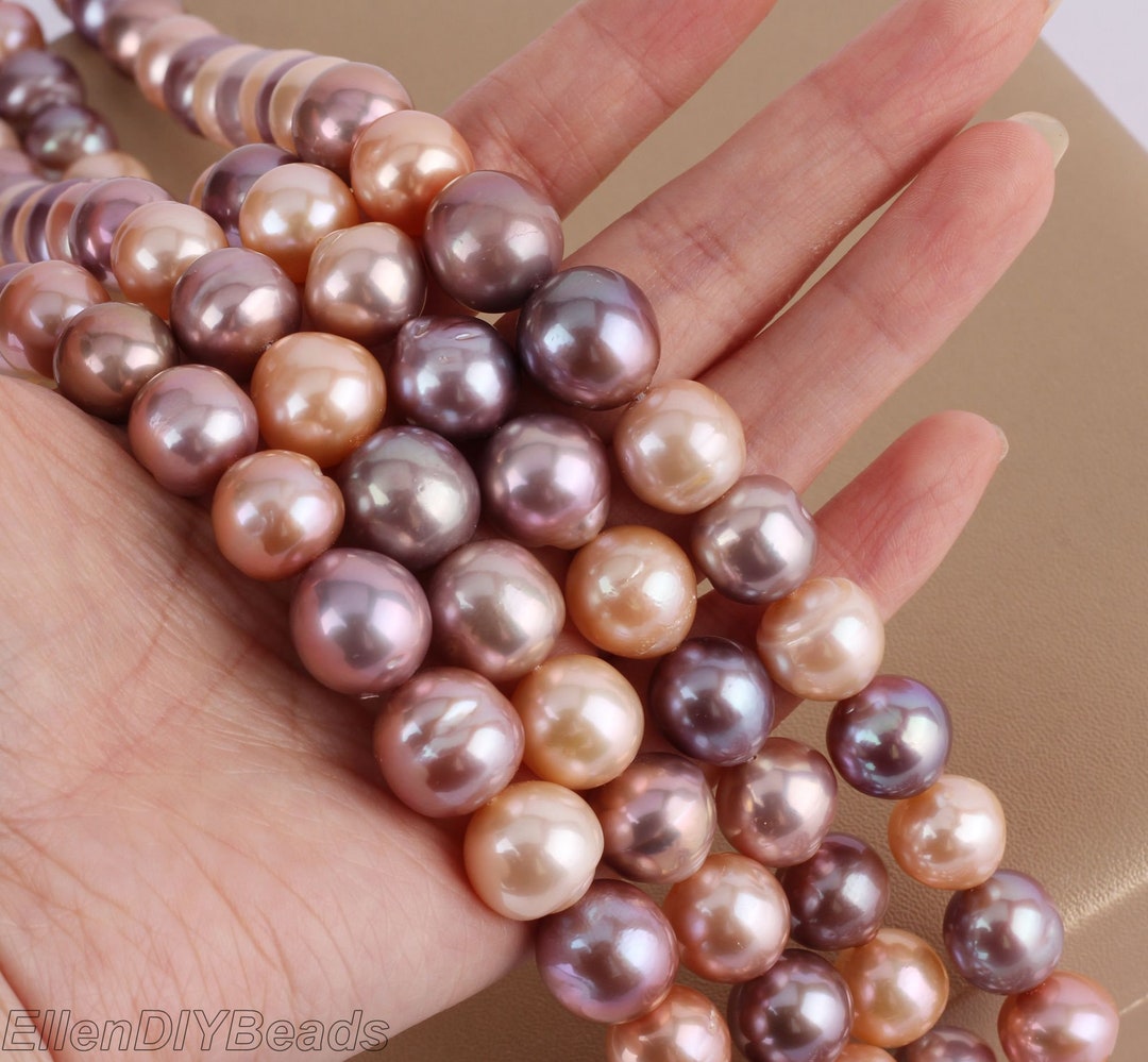 12-14mm Near Round Mix Colors Freshwater Edison Pearls,high Luster ...