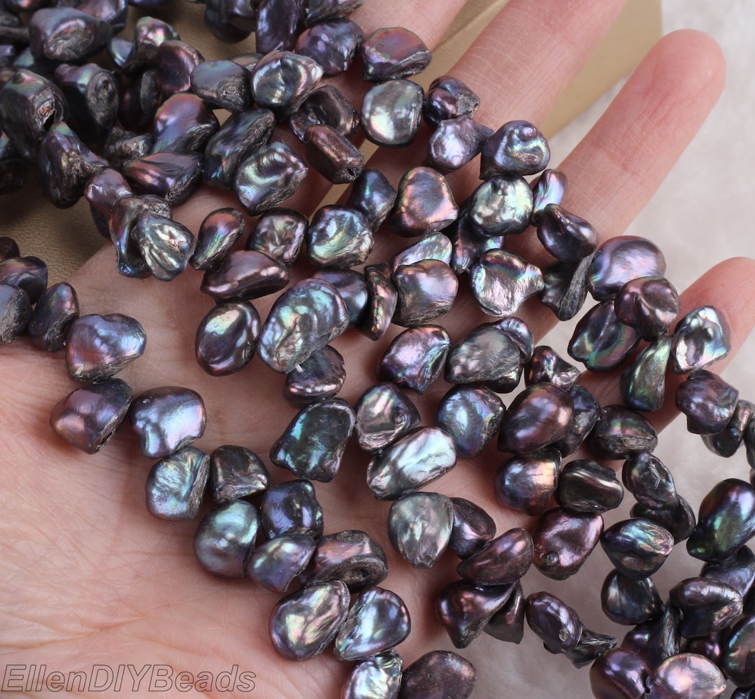 9-10x10-12mm Dazzling Color Keshi Freshwater Pearls, Loose Keshi Pearl ...