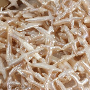 20-30x30-50mm Unique Cross Shaped Pearls, White Natural Freshwater ...